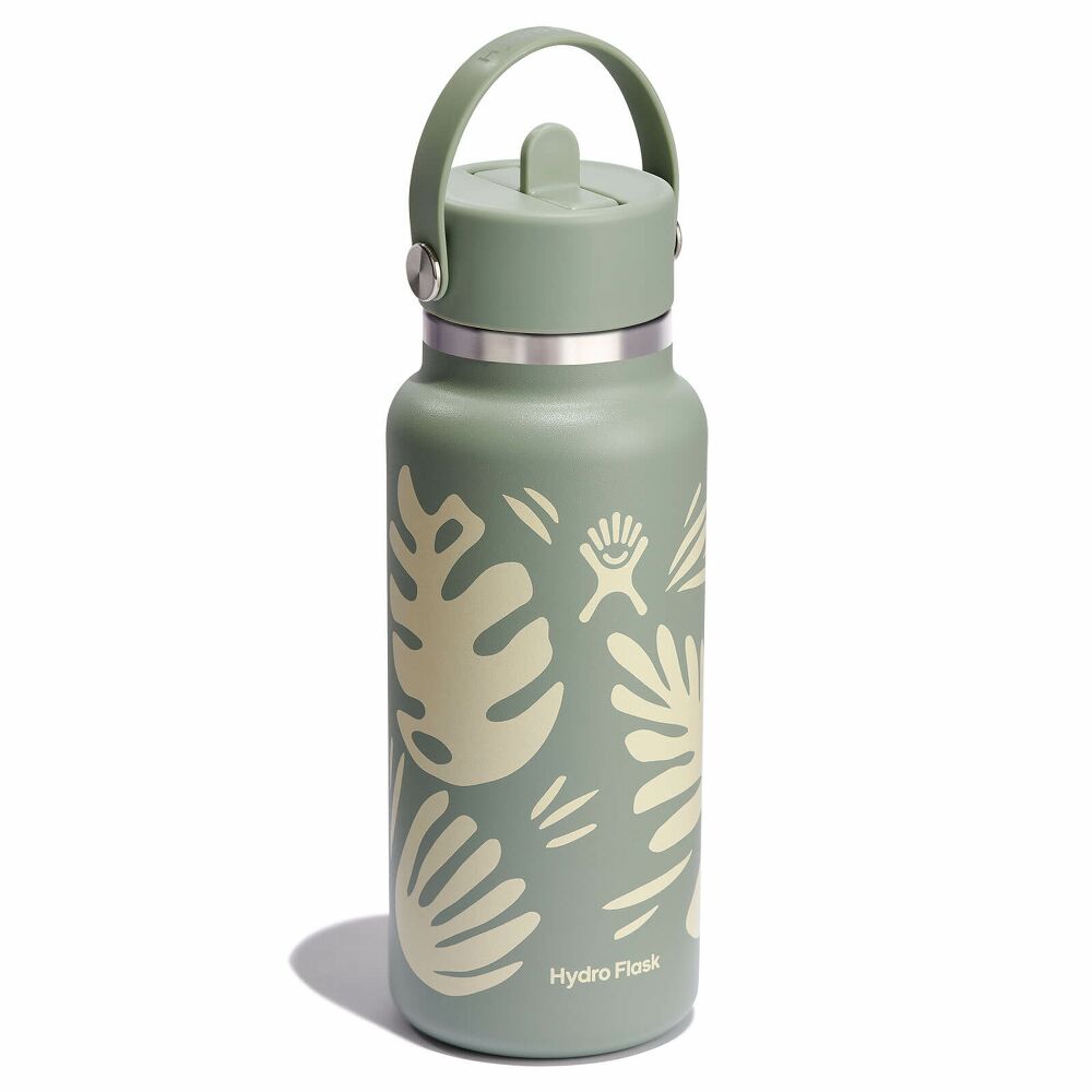 Wide Mouth With Flex Straw Cap Botanical Bliss Agave 32oz – Hydro Flask ...